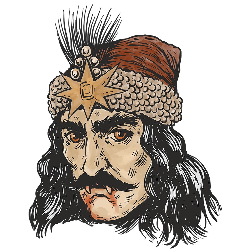 Sticker Cu Vlad Tepes, Vampir, Colti, Sange, Istorie, Fantasy, cu ...