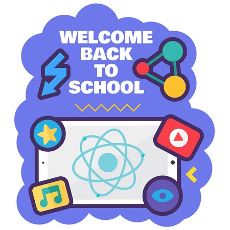 Sticker Cu Text in Engleza Welcome Back to School, Scoala, Elevi ...
