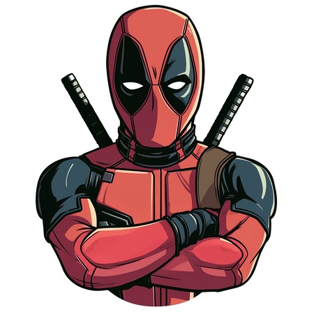 Sticker Cu Supereroi, Deadpool, Marvel, Costum, Masca, Benzi Desenate ...