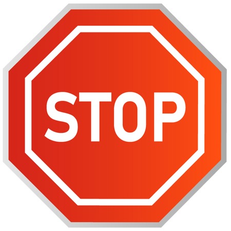 Sticker Cu Stop, Semn, Circulatie, Oprire, cu Margini Albe, PVC Vinyl ...