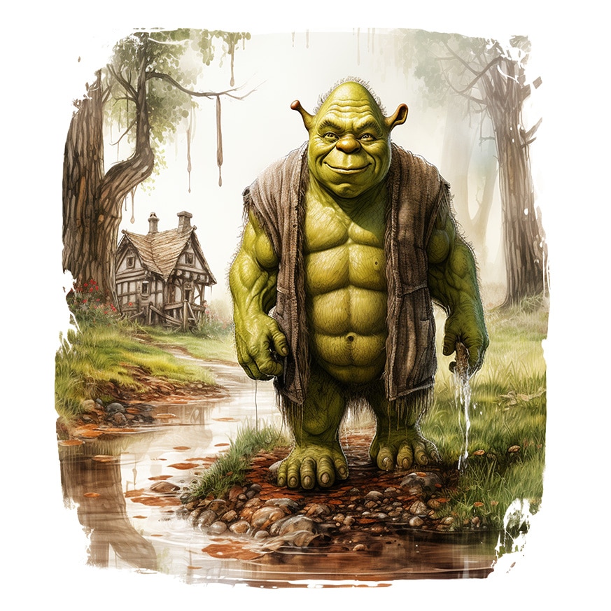 Sticker Cu Shrek, Capcaun, Mlastina, Personaj, Iubitori De Desene ...