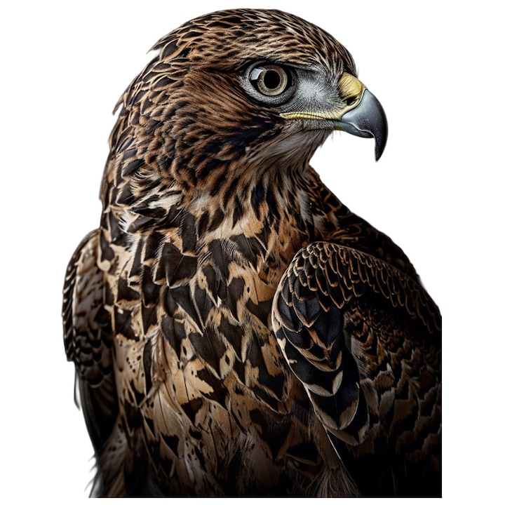 Sticker cu Portret Pasare din Lateral, Pasare cu Pene Frumoas, Cioc ...