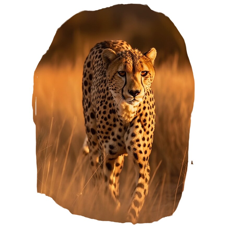 Sticker cu Portret Ghepard, Ghepard Pradator, Fioros, Natura, Jungla ...