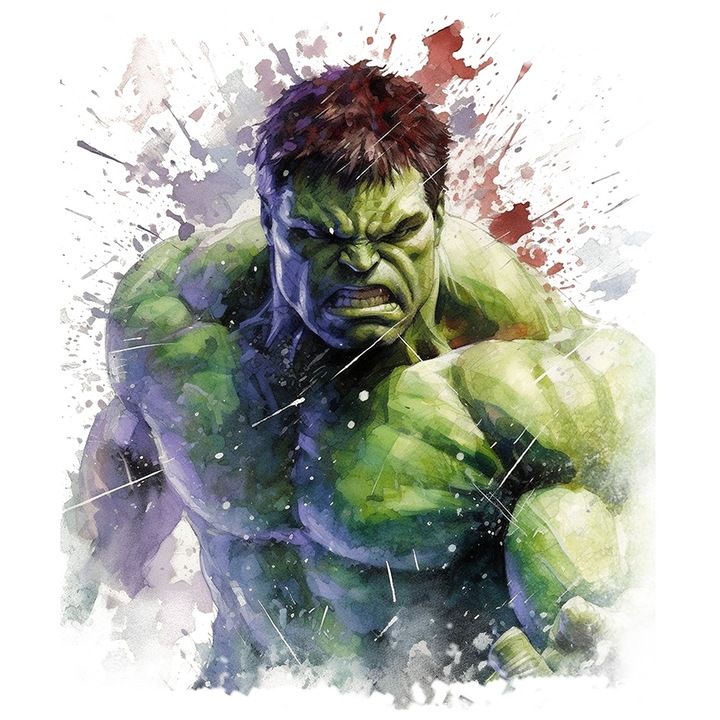 Sticker Cu Personaj Fictiv, Supereoru, Incredibilul Hulk, Marvel, Pete ...
