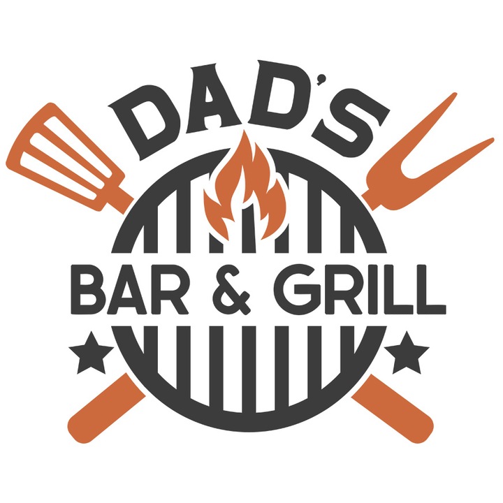 Sticker cu Mesajul in Engleza Dad's Bar And Grill, Barul si Gratarul ...