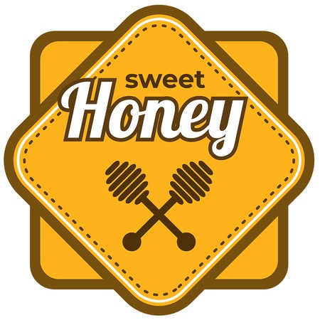 Sticker Cu Mesaj In Engleza Sweet Honey, Miere Dulce, Linguri Lemn ...