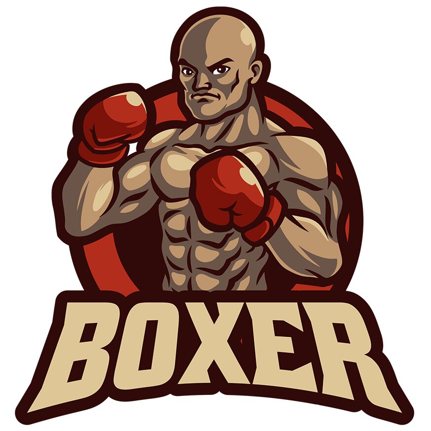 Sticker Cu Mesaj Boxer, Emblema, Barbat, Manusi De Box, Sport, cu ...