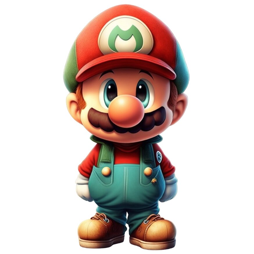 Sticker Cu Mario, Personaj, Iubitori De Jocuri Video, Retro, cu Margini ...