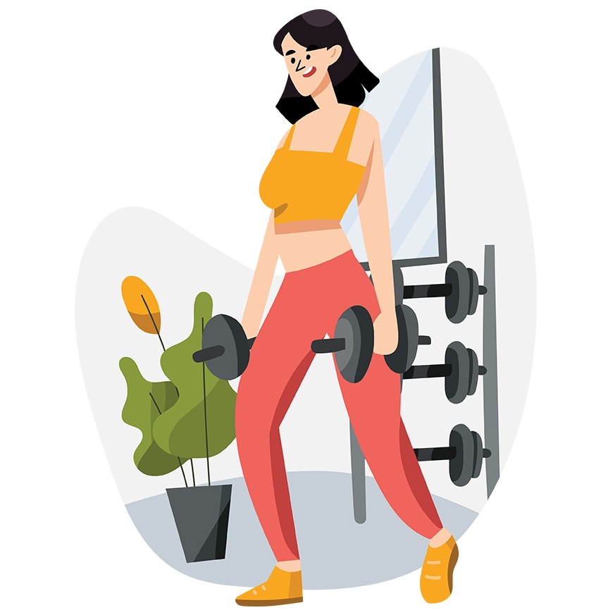 Sticker Cu Fitness, Greutati, Gym, Sport, Sala, Ghiveci, cu Margini ...