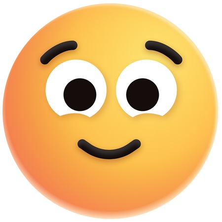 Sticker Cu Emoticon, Emoji, Zambet, Fericire, cu Margini Albe, PVC ...