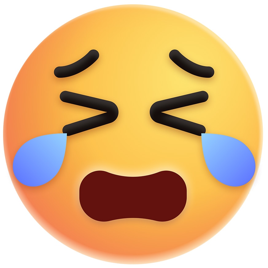 Sticker Cu Emoji, Emoticon, Plans, Lacrimi, cu Margini Albe, PVC Vinyl ...