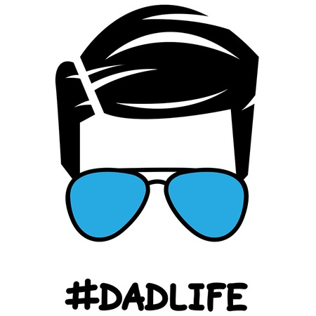 Sticker Cu Desen Par si Ochelari cu textul Viata de Tata, cu Margini ...