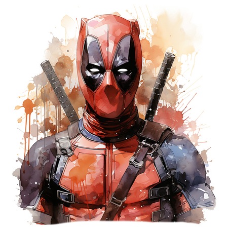 Sticker Cu Deadpool, Costum, Marvel, Sabie, Wade Wilson, Superputeri ...