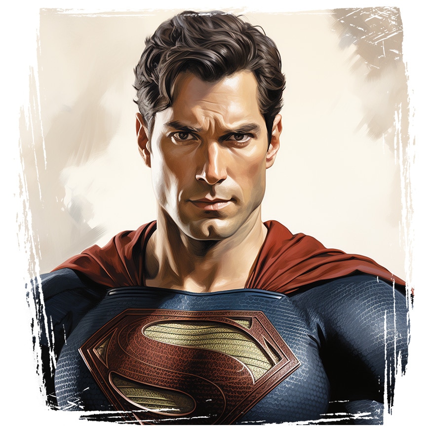 Sticker Cu Dc Superman Supereroi Superputeri Costum Patrat Cu Margini Albe Pvc Vinyl 10