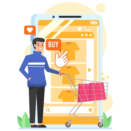 Sticker Cu Client, Cumparator, Magazin, Haine, Comercial, E-Commerce ...
