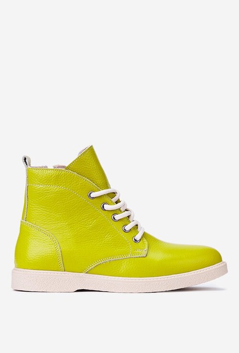 Ghete galbene din piele texturata - eMAG.ro