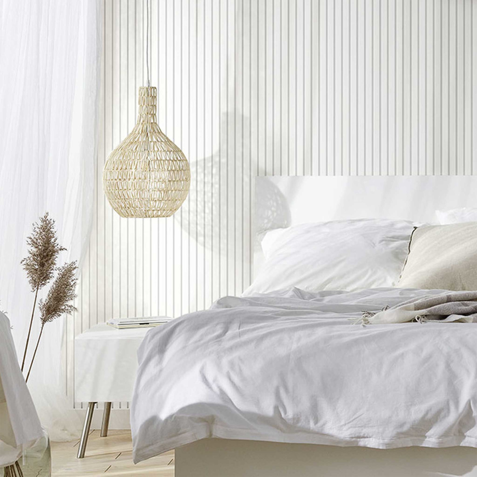 Riflaj decorativ Linerio, M-Line Alb, 1 buc, 2650 x 122 mm - eMAG.ro