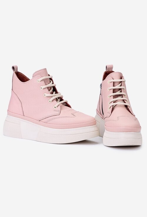 Ghete roz pudra din piele texturata - eMAG.ro