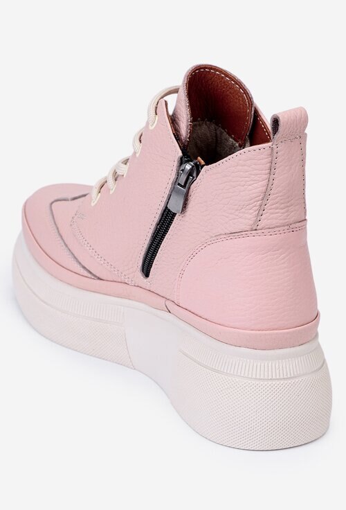 Ghete roz pudra din piele texturata - eMAG.ro