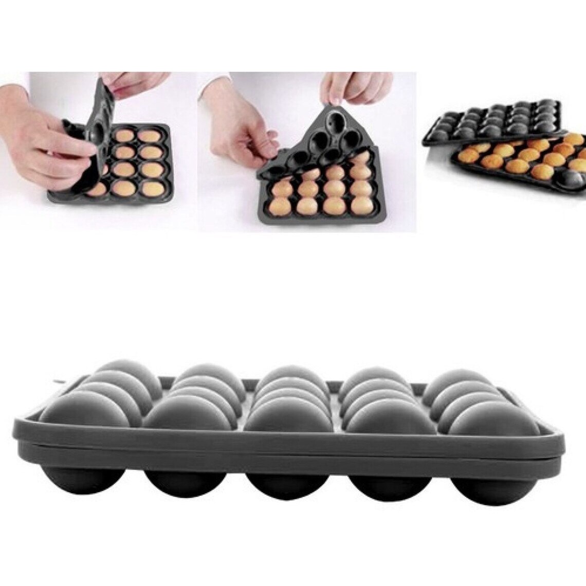 Forma Cake Pops si Bomboane de Ciocolata pentru Candy Bar, 20 de Bile ...