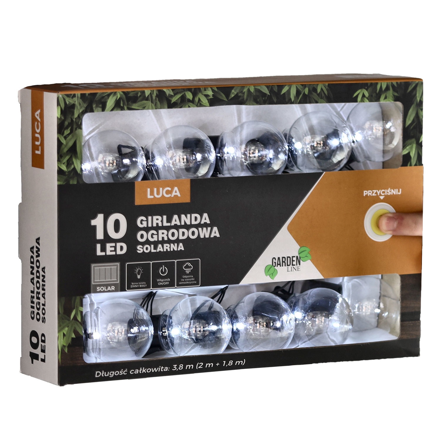 Ghirlanda luminoasa, LED, model Luca, 10 becuri, 380cm, incarcare ...