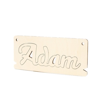 Inscriptie decorativa, autoadeziva din lemn cu nume Adam, 2.5 cm - eMAG.ro
