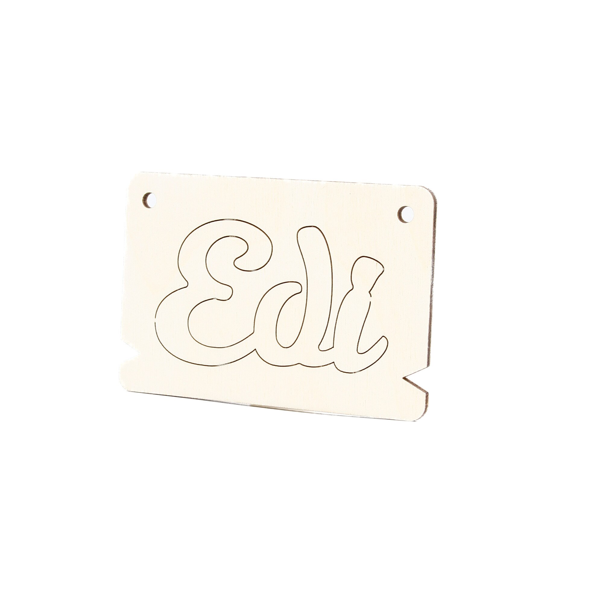 Inscriptie decorativa, autoadeziva din lemn cu nume Edi, 5 cm - eMAG.ro
