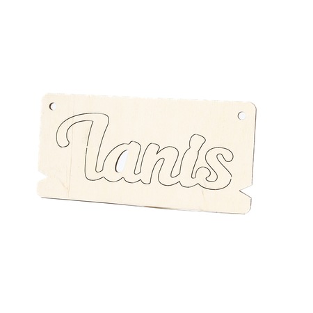 Inscriptie decorativa, autoadeziva din lemn cu nume Ianis, 5 cm - eMAG.ro