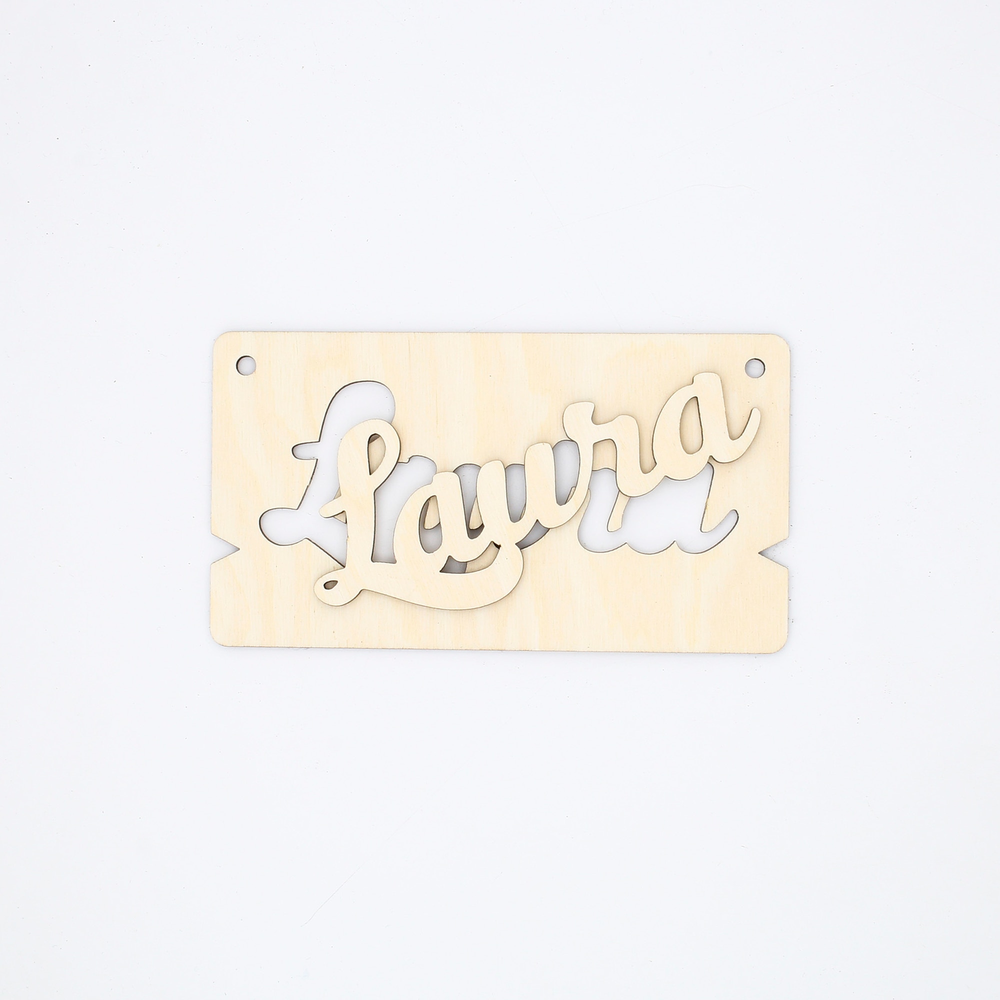 Inscriptie decorativa, autoadeziva din lemn cu nume Laura, 5 cm - eMAG.ro