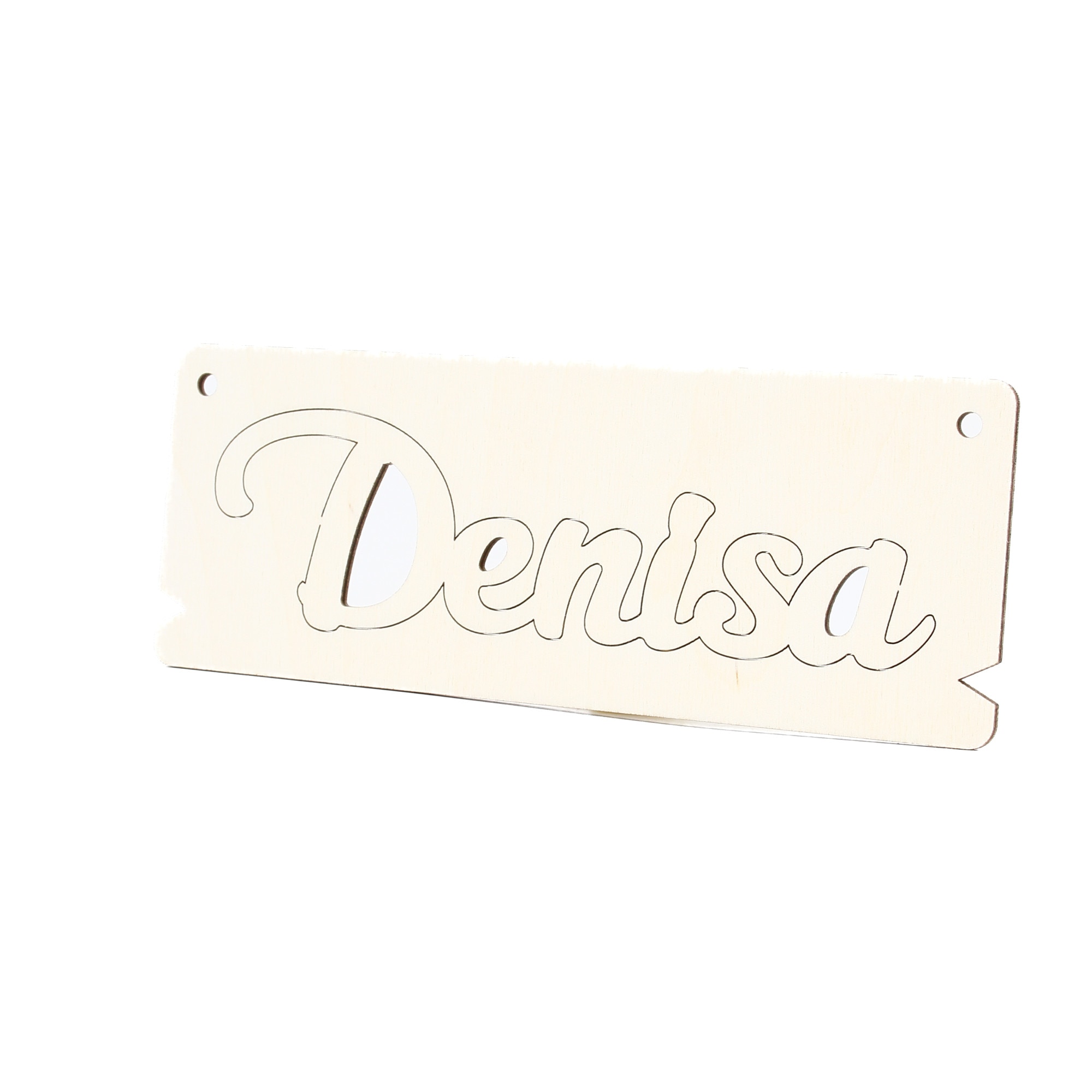 Inscriptie decorativa, autoadeziva din lemn cu nume Denisa, 5 cm - eMAG.ro