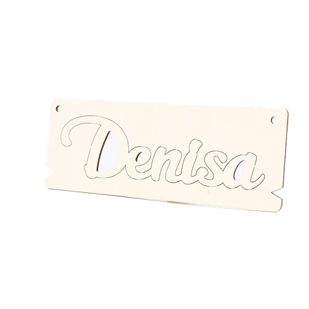 Inscriptie decorativa, autoadeziva din lemn cu nume Denisa, 5 cm - eMAG.ro
