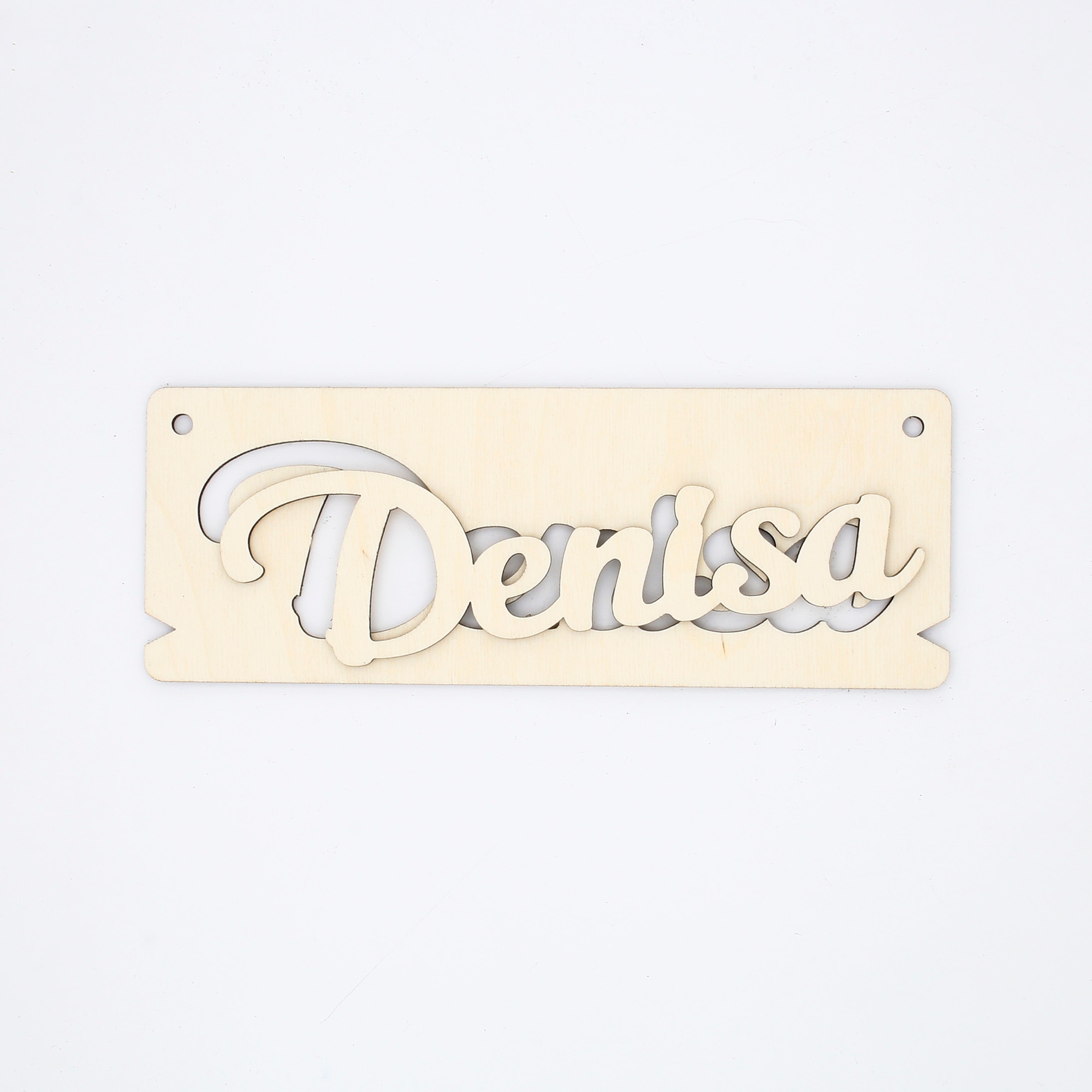 Inscriptie decorativa, autoadeziva din lemn cu nume Denisa, 5 cm - eMAG.ro