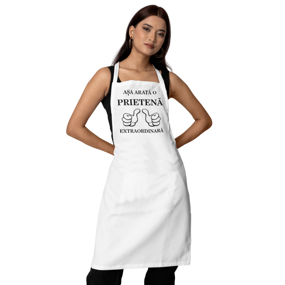 Sort de Bucatarie personalizat cu mesaj pentru prietena, Alb, 85 x 60 ...