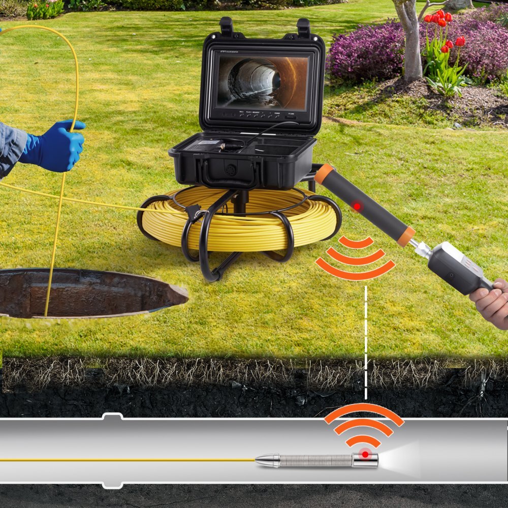 Camera de Inspectie pentru Conducte, Canalizare, Cablu Semirigid de 91. ...