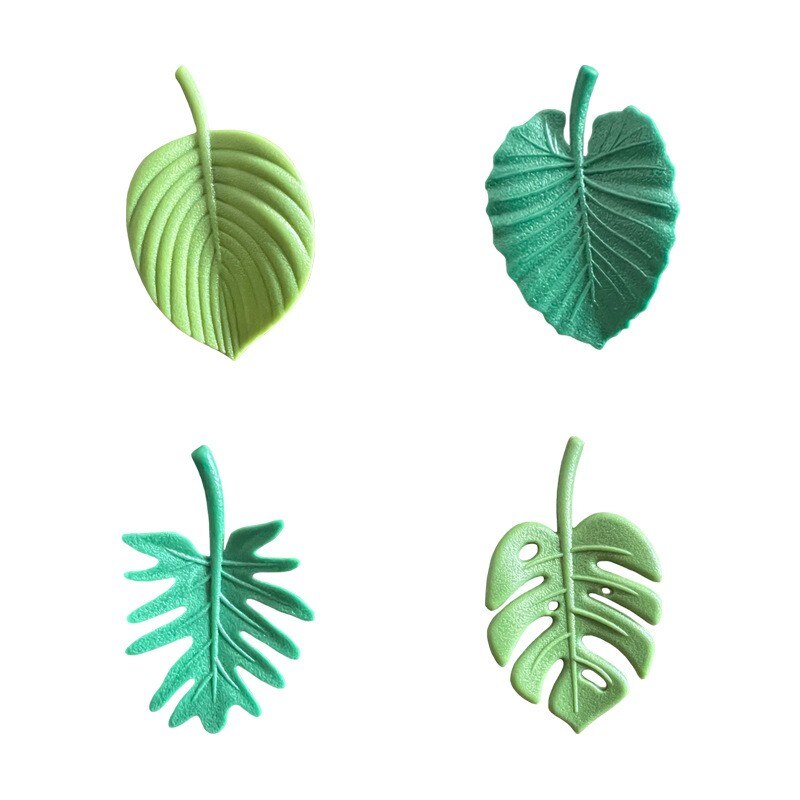 Set 4 Magneti de Frigider, Flippy, Model Frunze, din ABS si Magnet ...