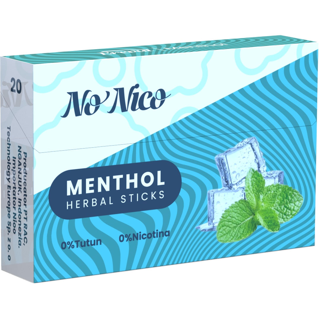 Pachet 20 tigarete din plante, No Nico - MENTA, 0 mg nicotina - eMAG.ro