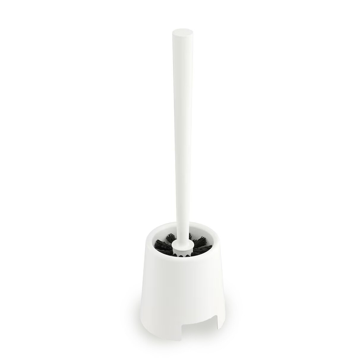 Perie WC, din plastic, suport coletare apa, alb lucios - eMAG.ro