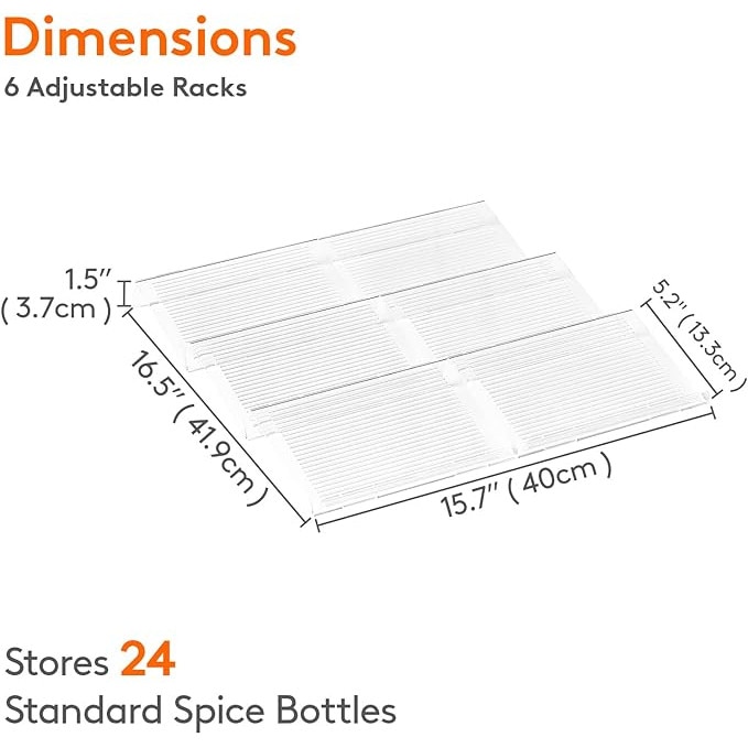 Set de 7 organizatoare pentru condimente Lifewit, pentru sertar ...