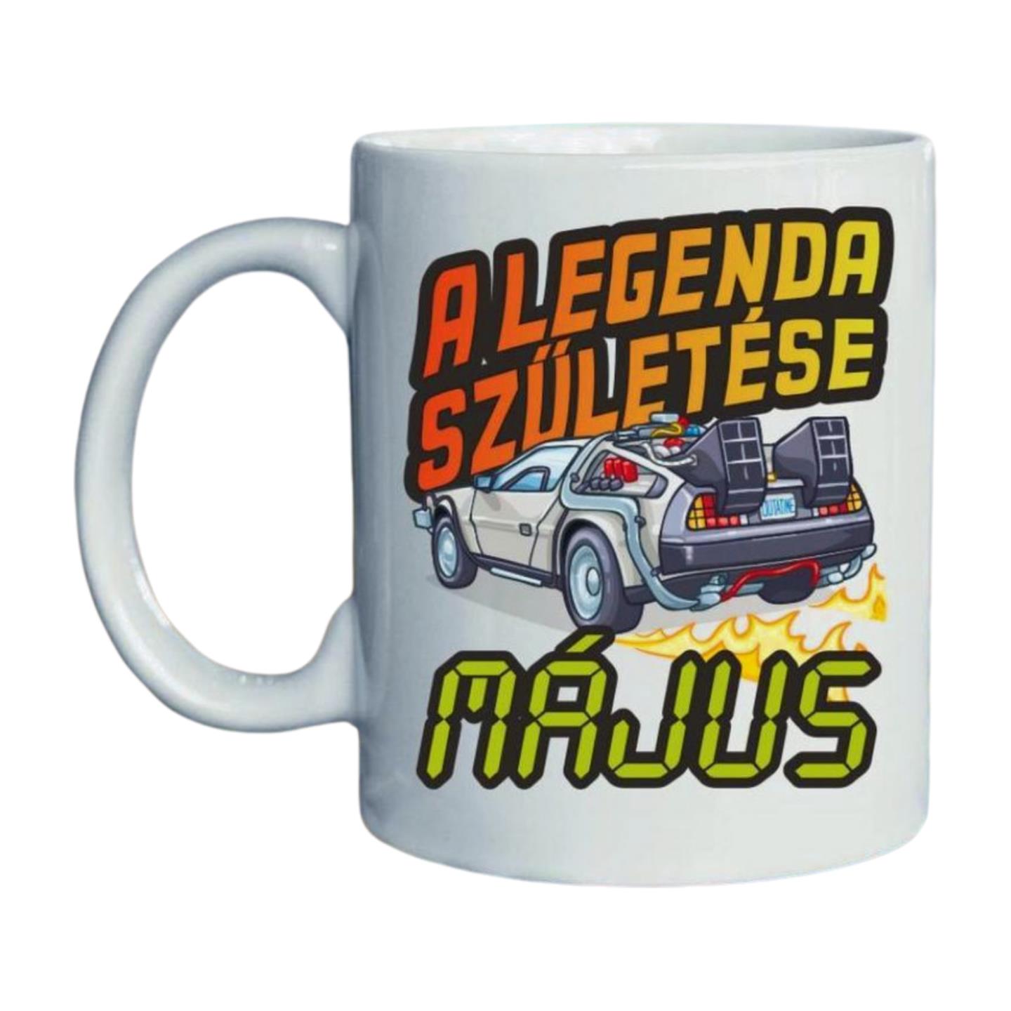 A legenda születése delorean vissza a jövőbe május bögre, fehér, 3 dl - eMAG.hu
