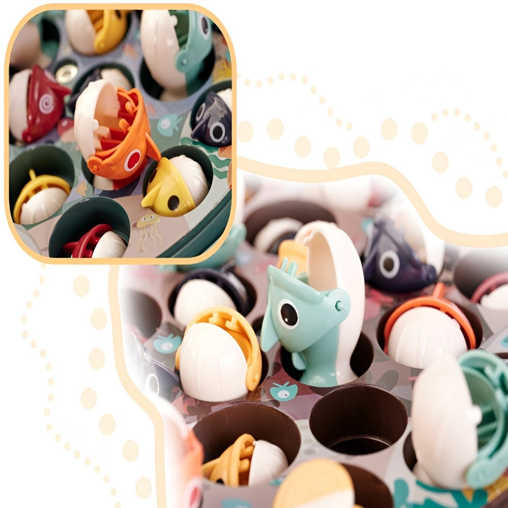 Joc Educativ de Pescuit Velixo®, cu 2 Undite, Pesti Colorati, 27 ...