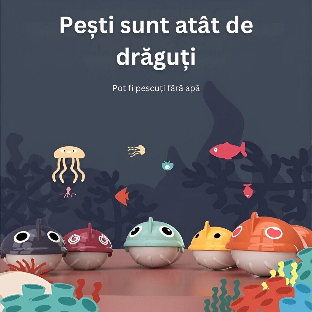 Joc Educativ de Pescuit Velixo®, cu 2 Undite, Pesti Colorati, 27 ...
