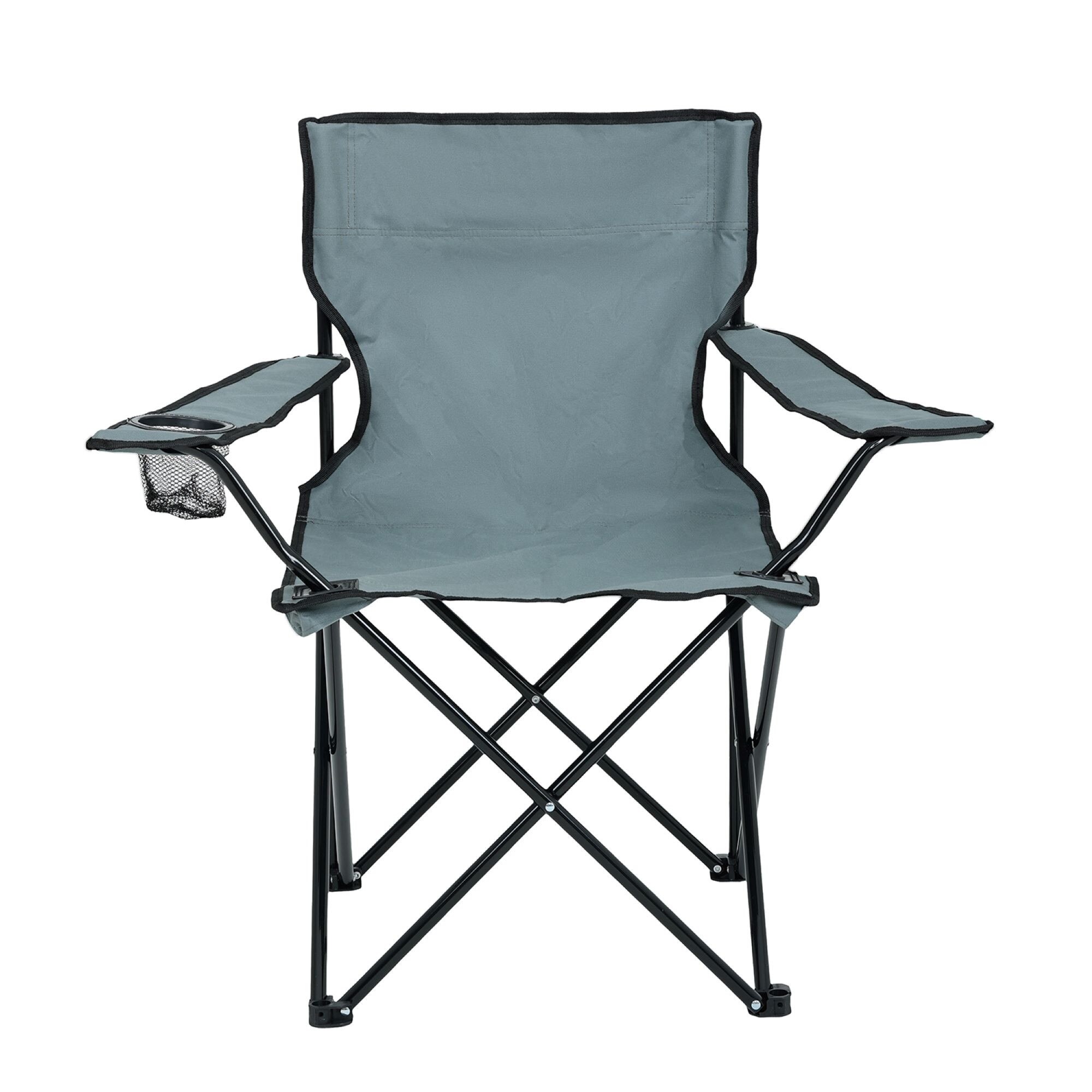 Scaun pliabil Anter, Akord Furniture Factory, Metal/Panza, Gri - eMAG.ro