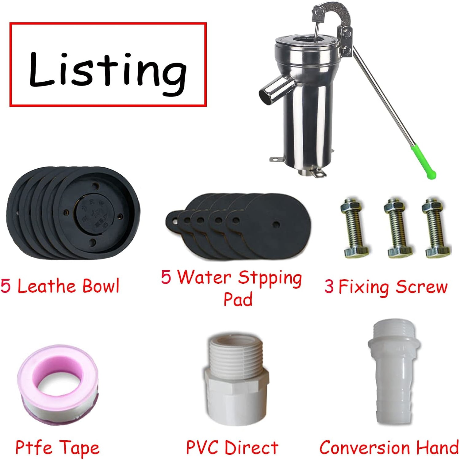 Pompa manuala de apa, Excitat, otel inoxidabil, usor de asamblat, fara ...