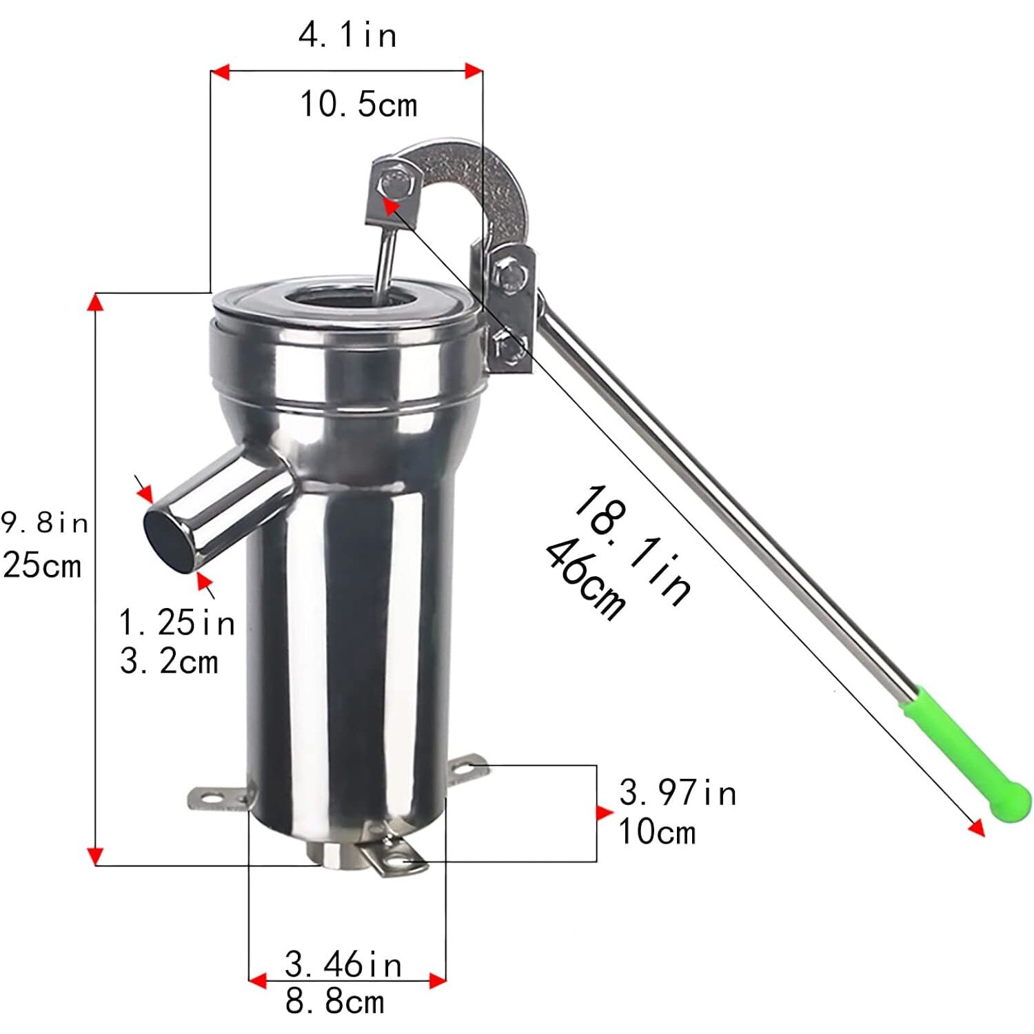 Pompa manuala de apa, Excitat, otel inoxidabil, usor de asamblat, fara ...