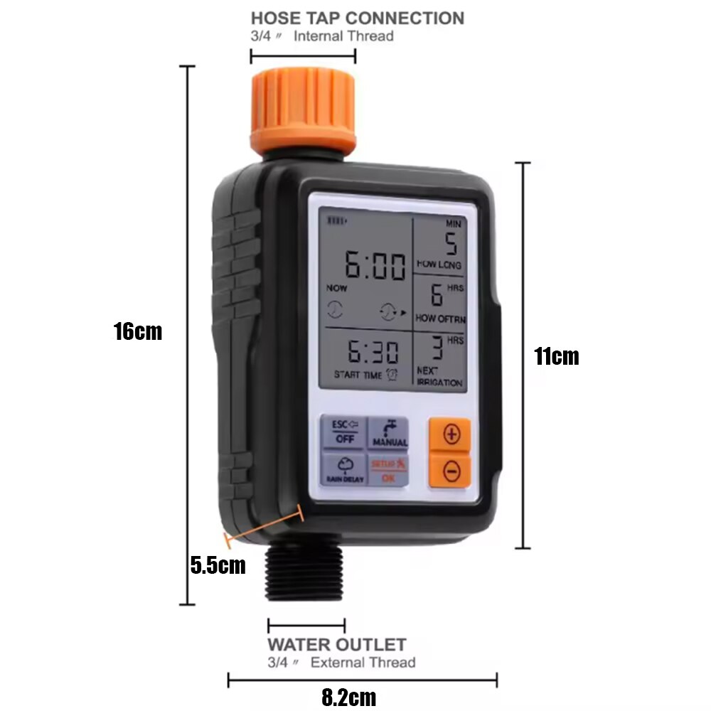 Programator pentru irigare/udare, ecran LCD, IPX5 rezistent la apa, mod ...