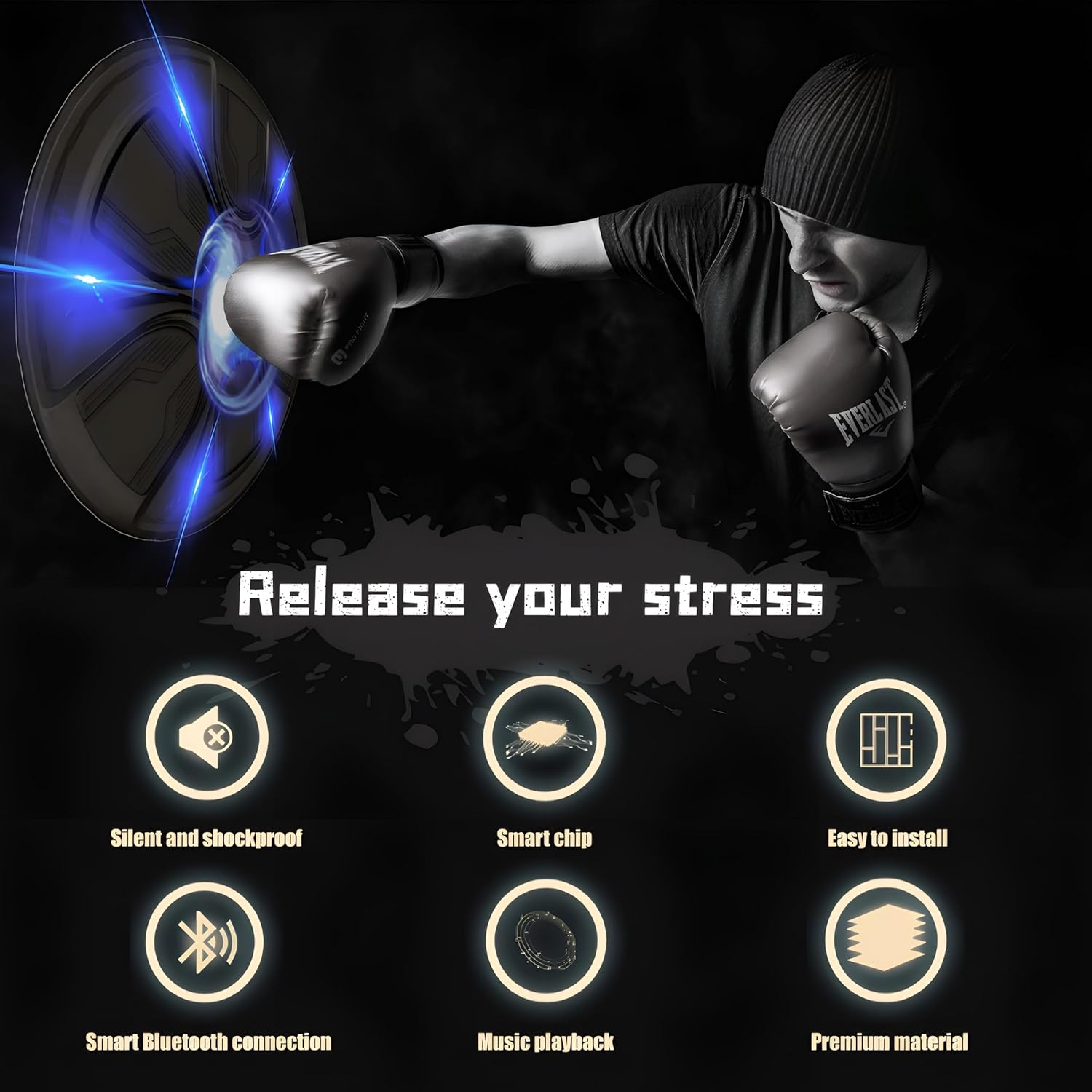 Tinta de Antrenament pentru Box, incarcare USB, difuzor incorporat ...