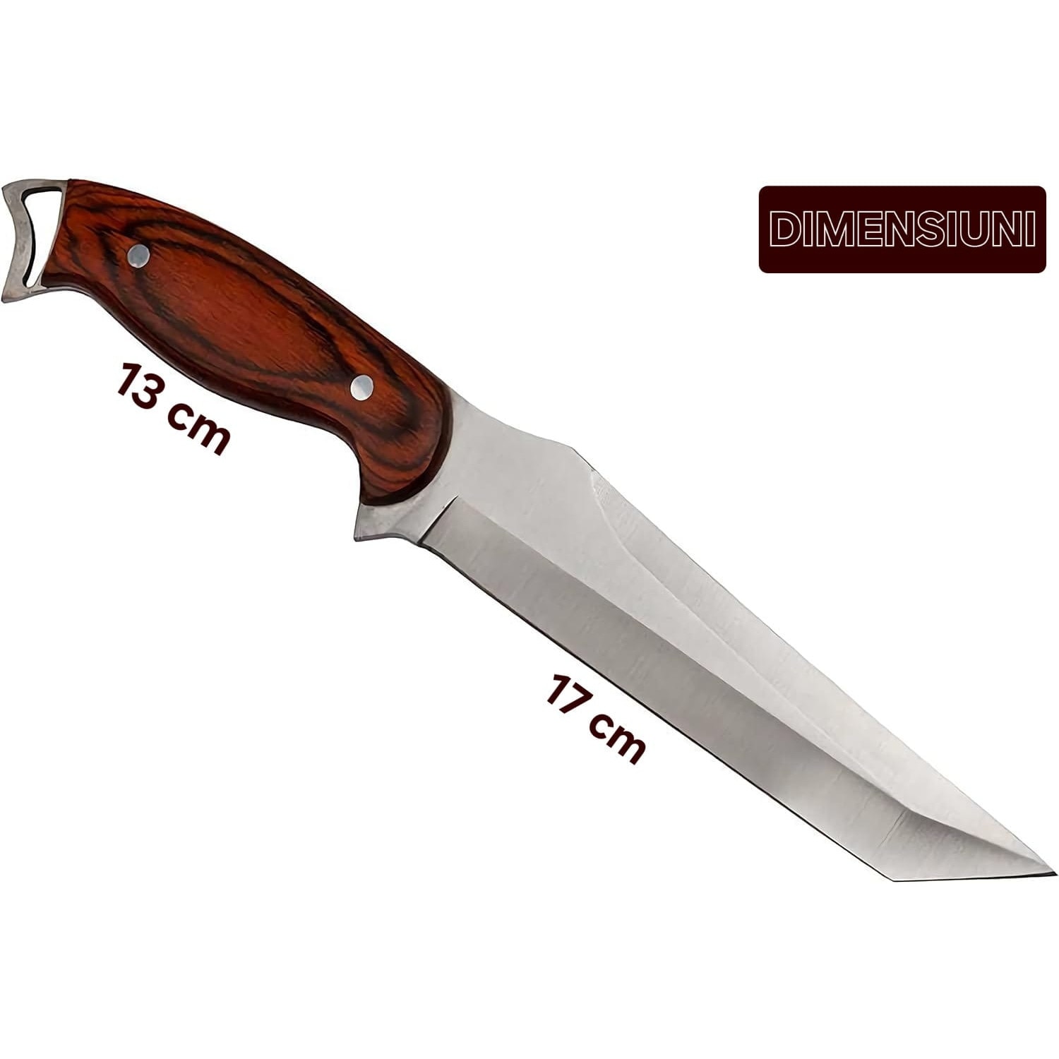 Cutit de vanatoare militar/camping Tanto Finka DIGIMAT®, otel ...