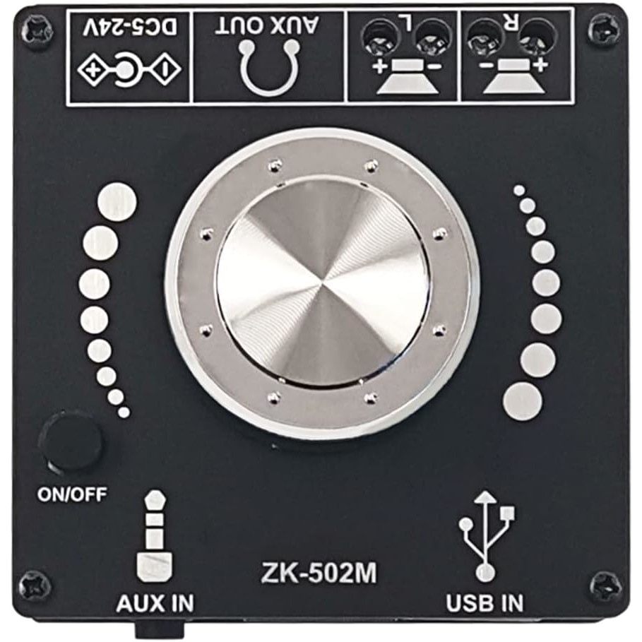 Kit modul amplificator 2 x 50W, JENUOS®, ZK-502M, 9-24V/3A, Hifi ...