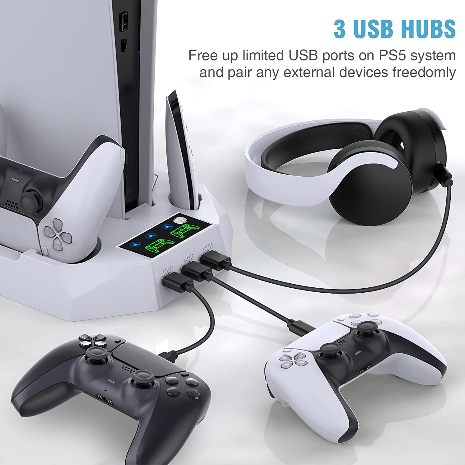 Cooler consola, LYCENXI, Pentru PlayStation 5, Alb - eMAG.ro
