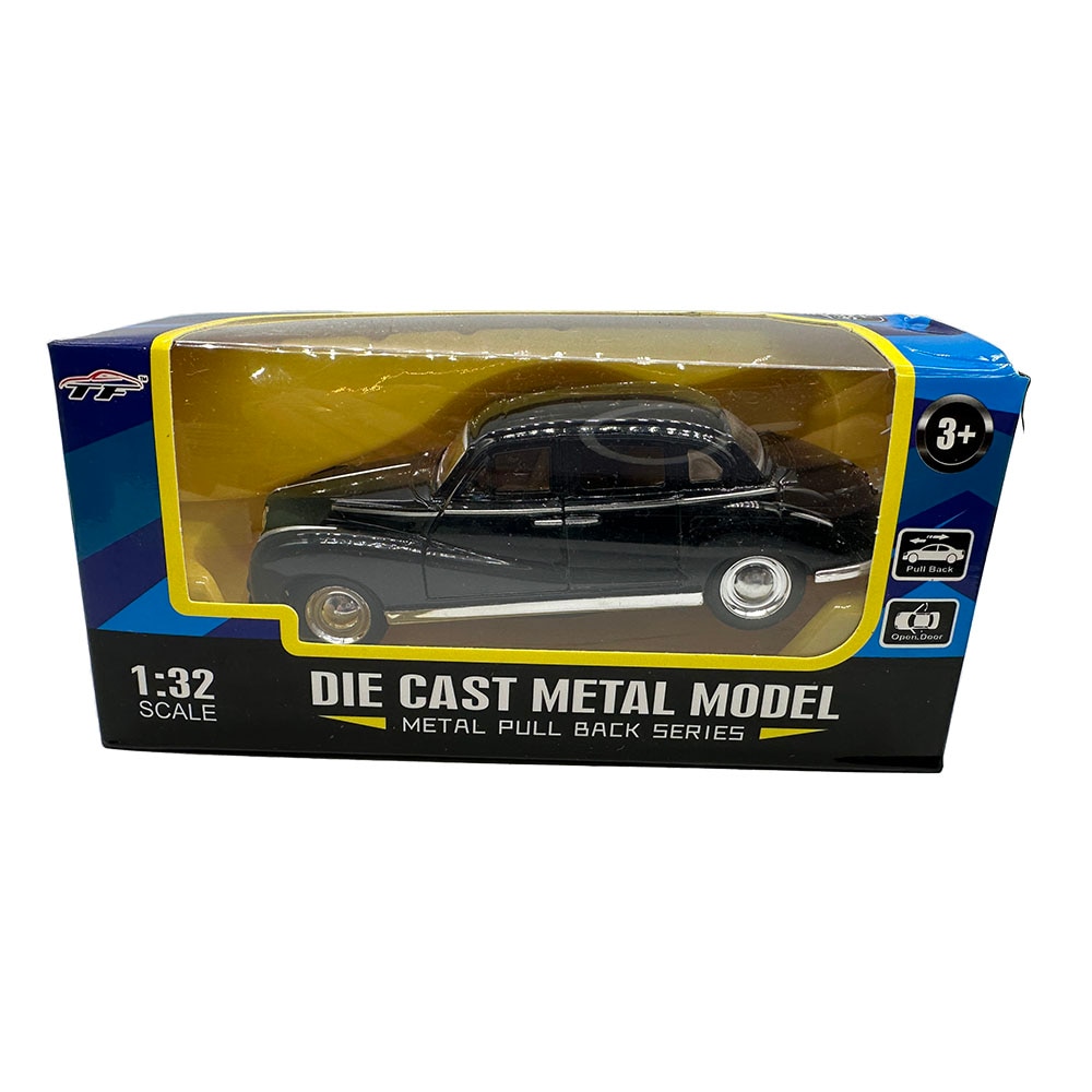 Macheta Volga, masina metalica clasica, 1:32, pull-back, se deschid ...